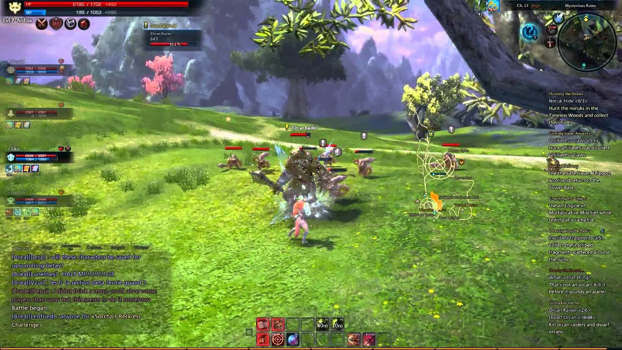 TERA - Quest level 7 Archer (EU server test) - YouTube