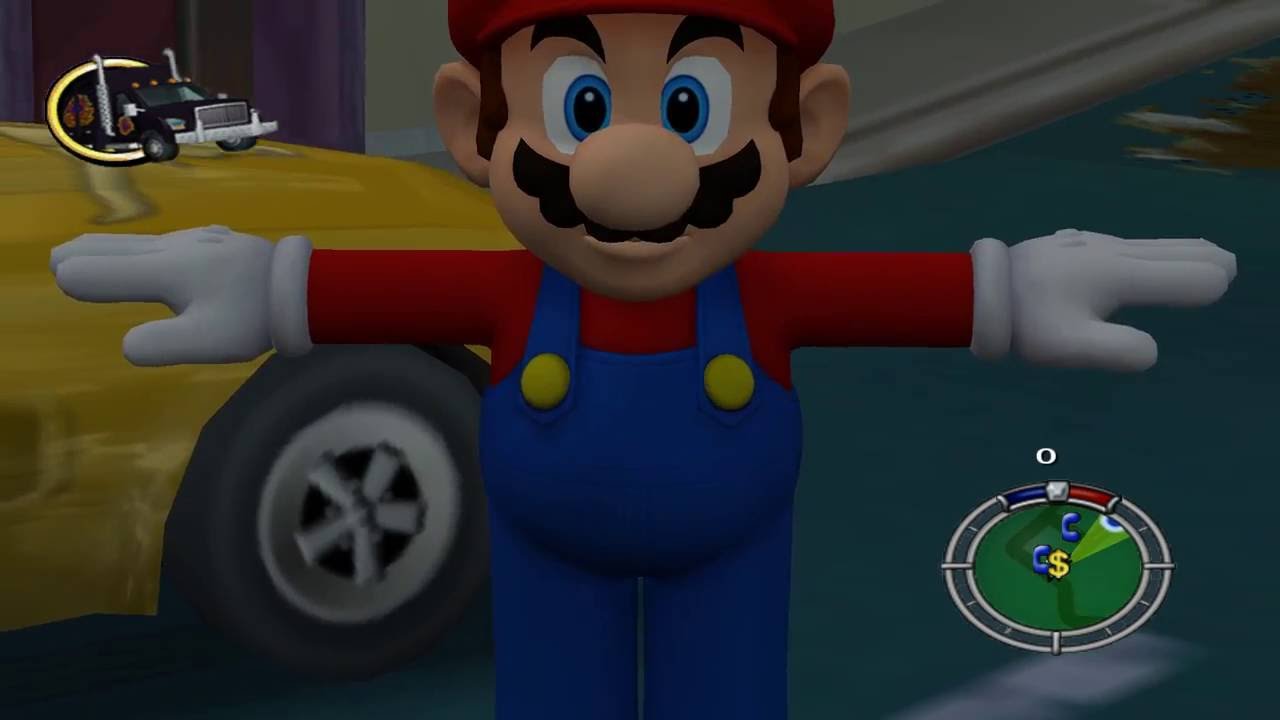 The Simpsons Hit & Run - Mario T-Pose Mania - YouTube