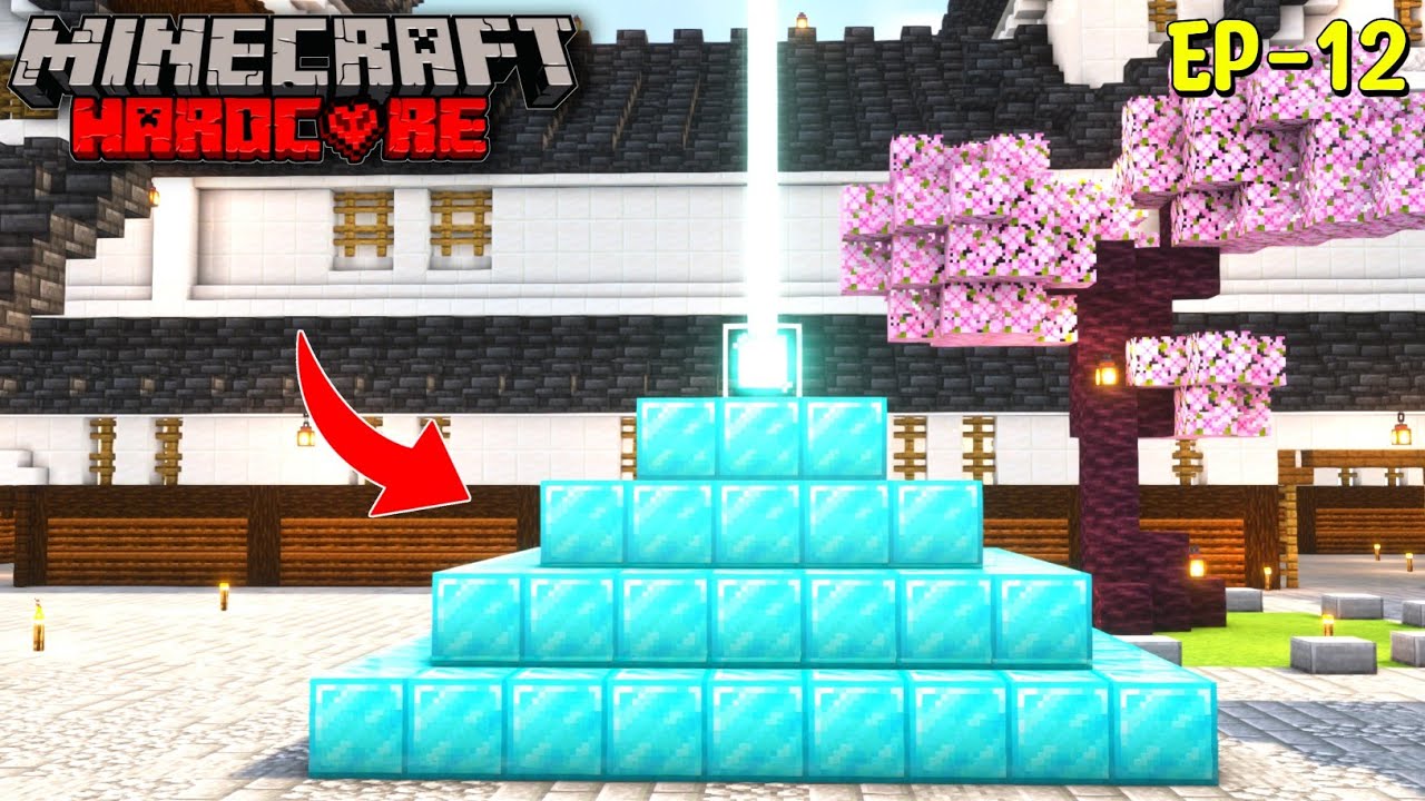 I Made a Full Diamond Beacon in Minecraft Hardcore | Ep-12 - YouTube