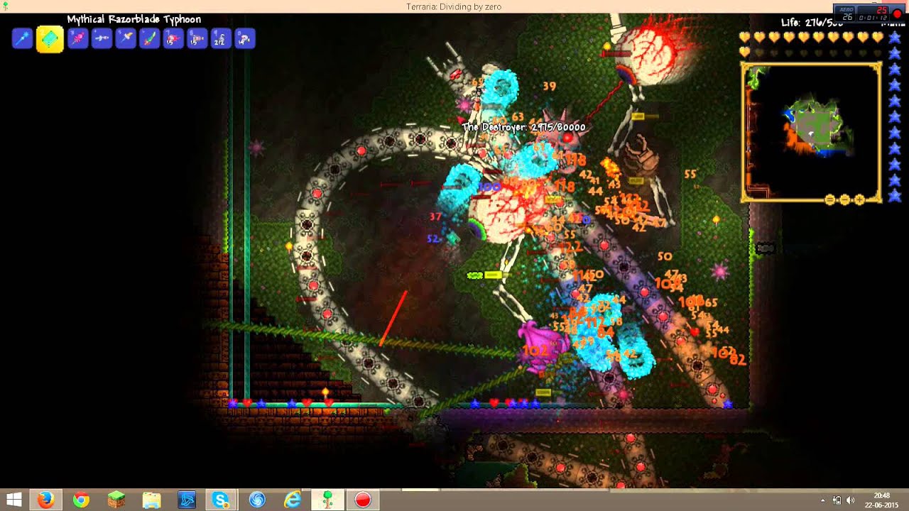 Terraria [full spectra armor + raizer typon and a bit blizzard staff VS ...