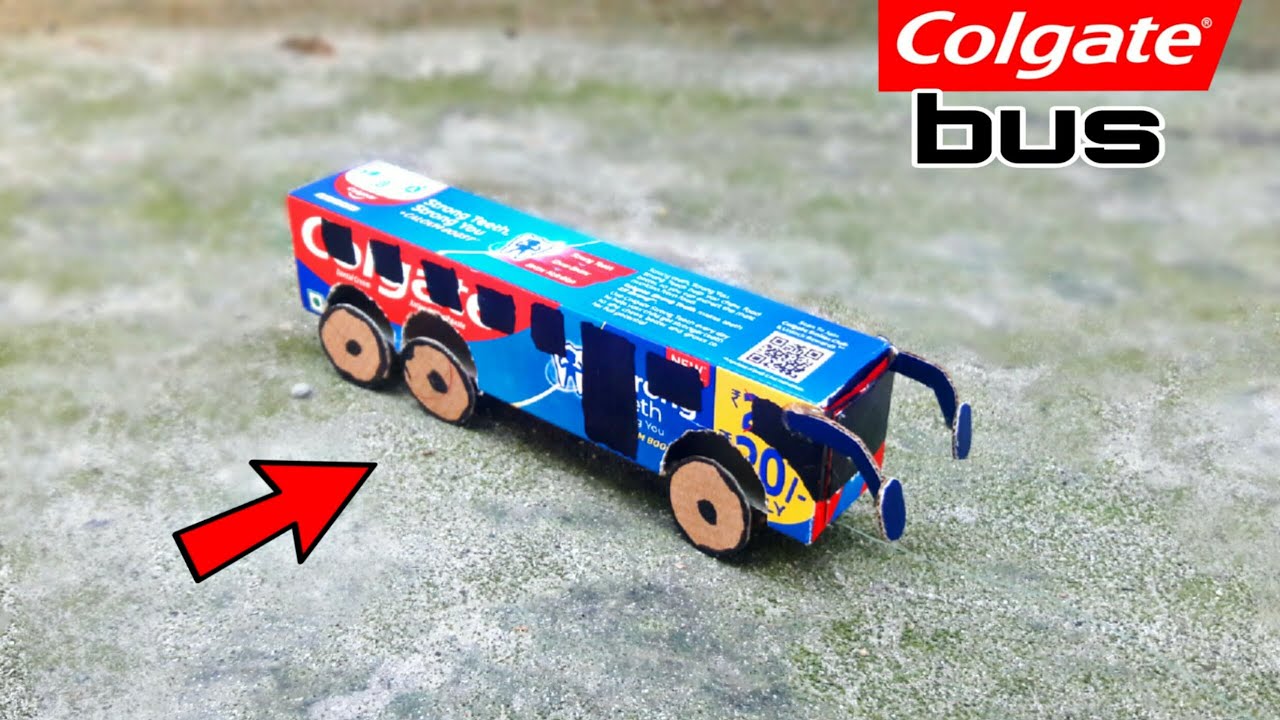 how to make a Colgate bus | Colgate bus making | Colgate bus - YouTube