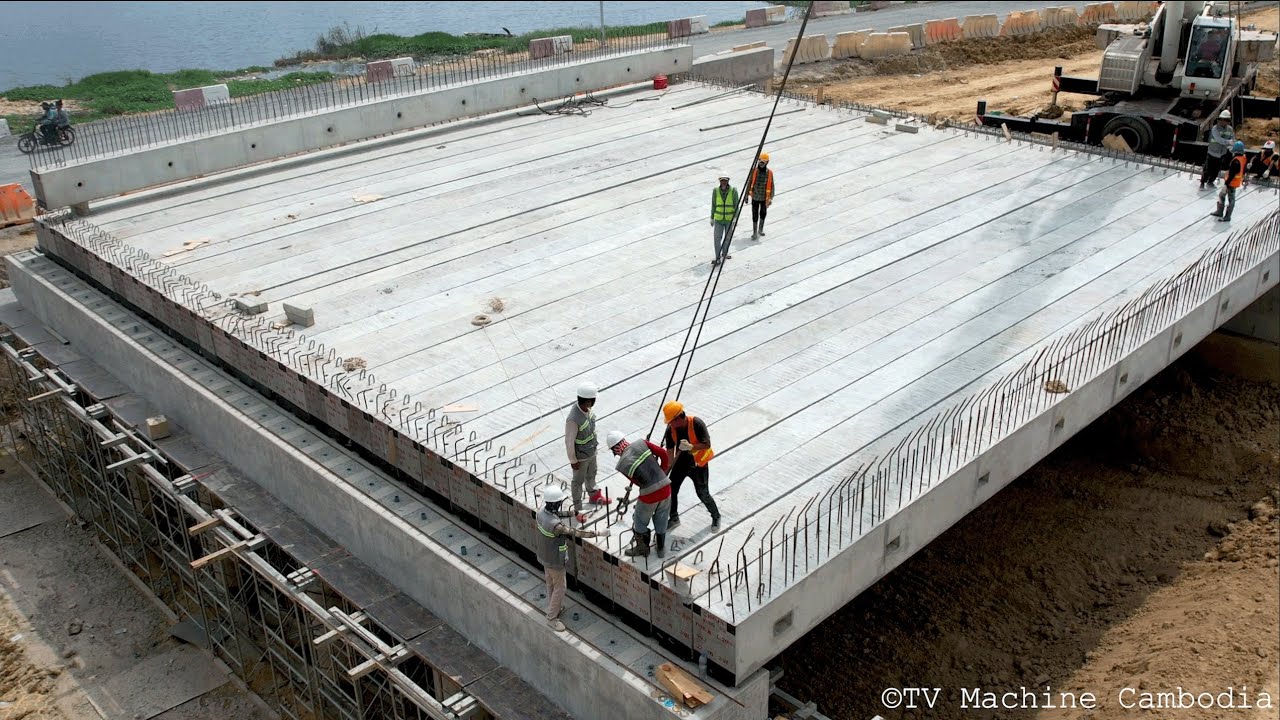Incredible Installation Beams Of Bridge Construction Step by Step Using ...