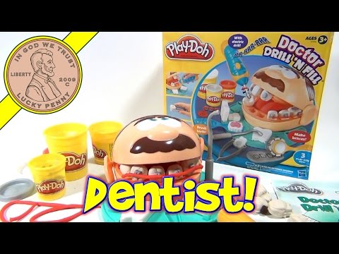 Play-Doh Doctor Drill 'n Fill Playset No. 37366, Hasbro Toys - Make Braces!