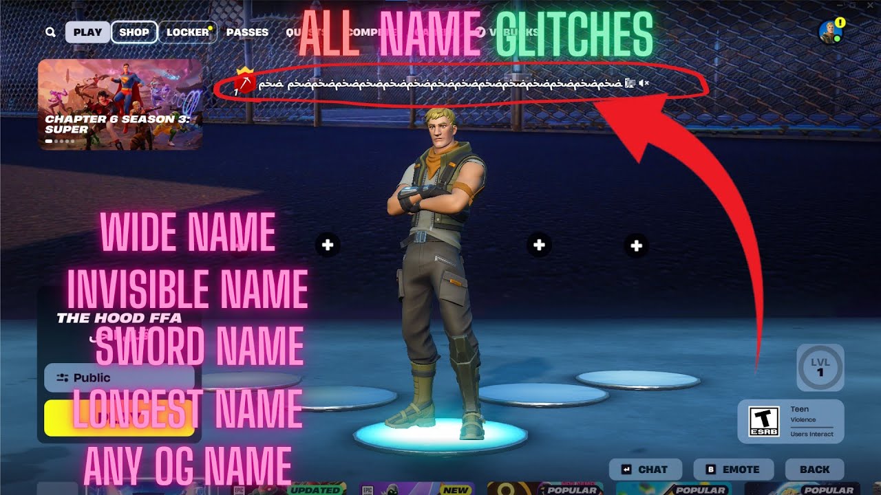 All Fortnite username Tricks! | Invisible name, any OG name, long name ...
