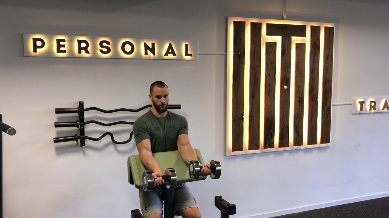 DB Scott Curl, supinated, bilateral - YouTube