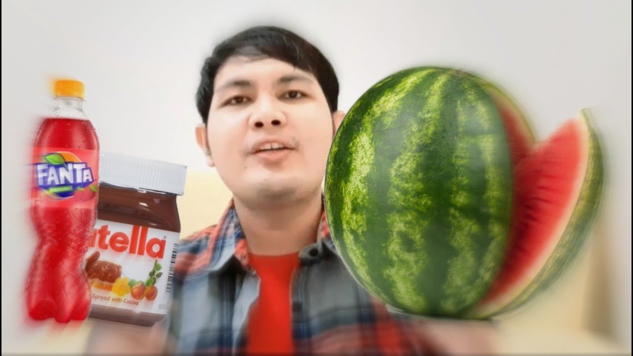 MINUM JUS SEMANGKA CAMPUR NUTELLA + FANTA - YouTube