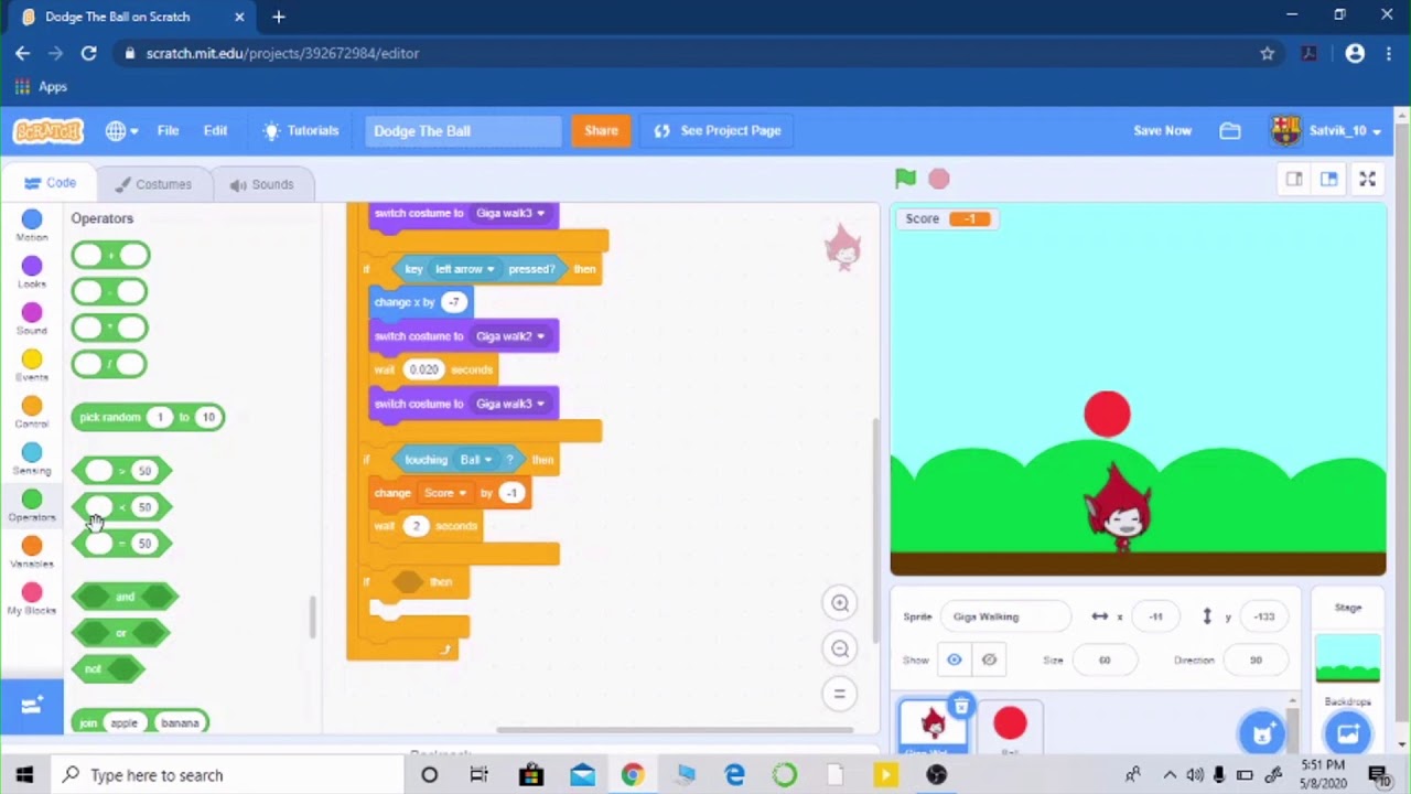 Dodge The Ball | Scratch Part 2 - YouTube