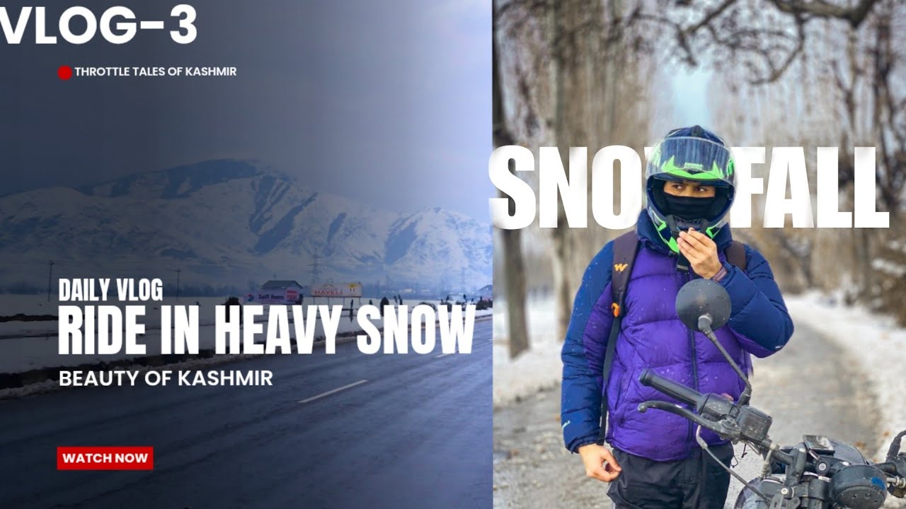 Epic Snow Ride in Kashmir | Riding Through a Winter Wonderland ️| # ...