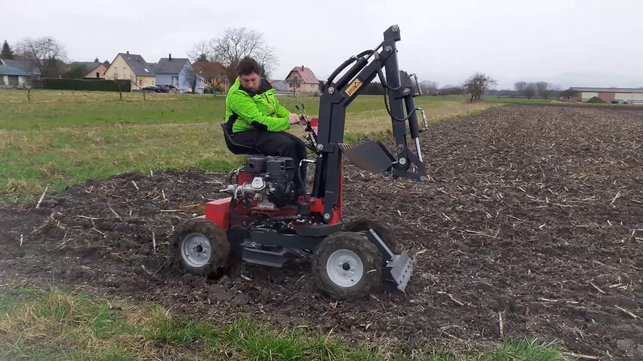 JMEKA - 4-wheel drive kit for multi-function mini-digger JMEKA - YouTube