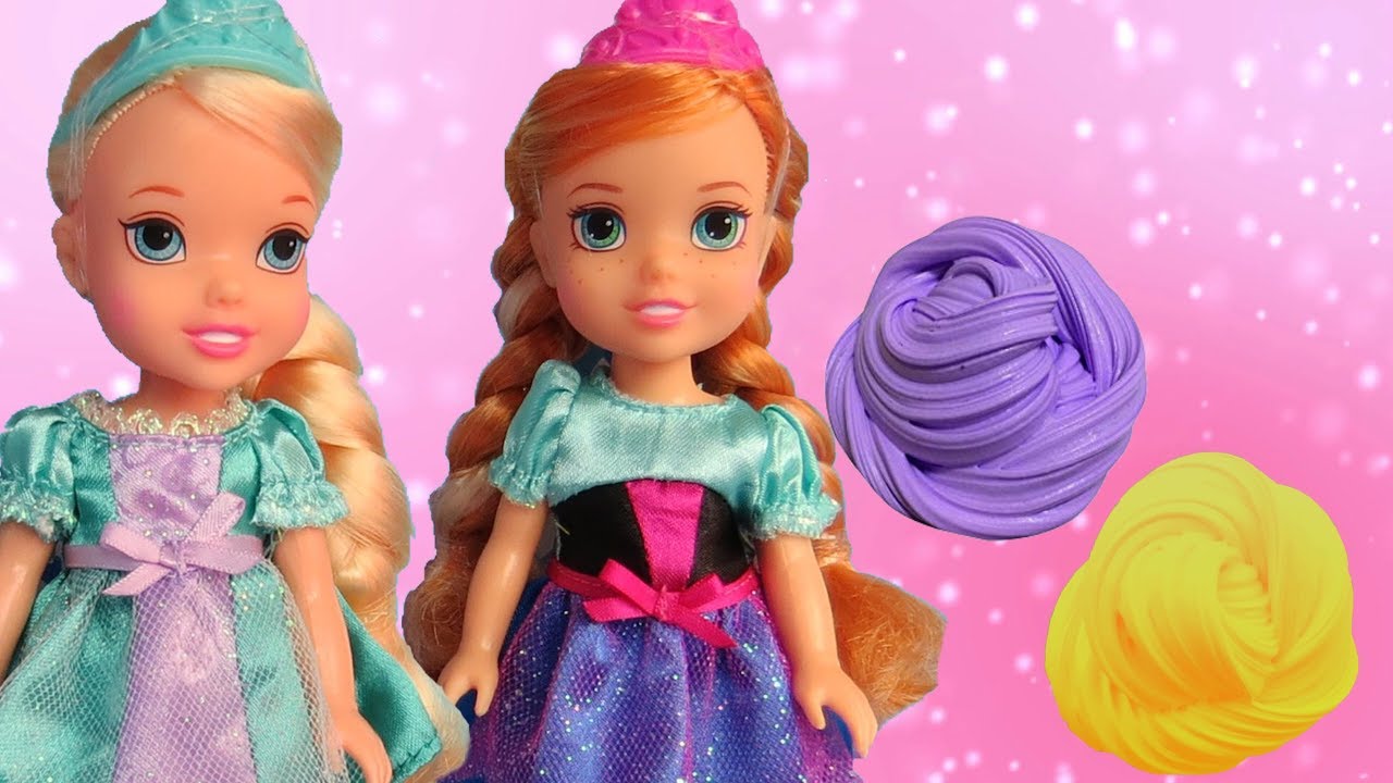 Elsa And Anna Toddlers-Make Slime-Educational Fun - YouTube