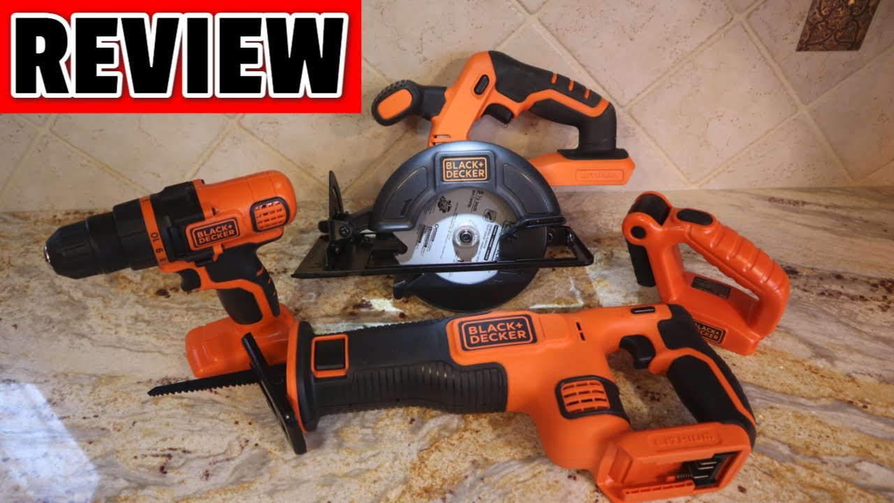 Black + Decker Combo Drill, Circular Saw, Reciprocating Saw and Light ...