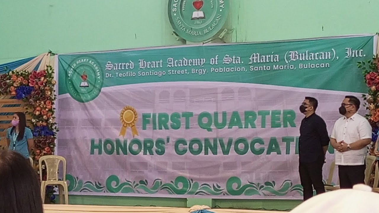1ST QUARTER HONORS' CONVOCATION - YouTube