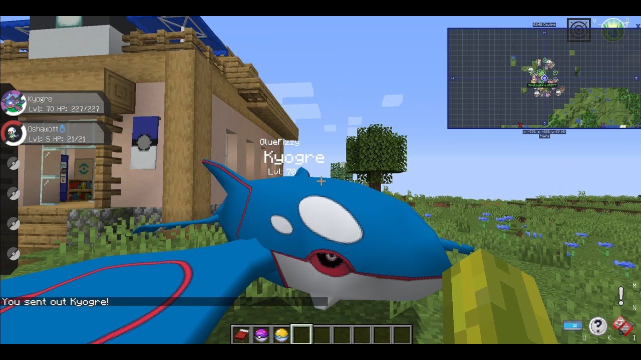 Kyogre mayhem in Pixelmon creative - YouTube