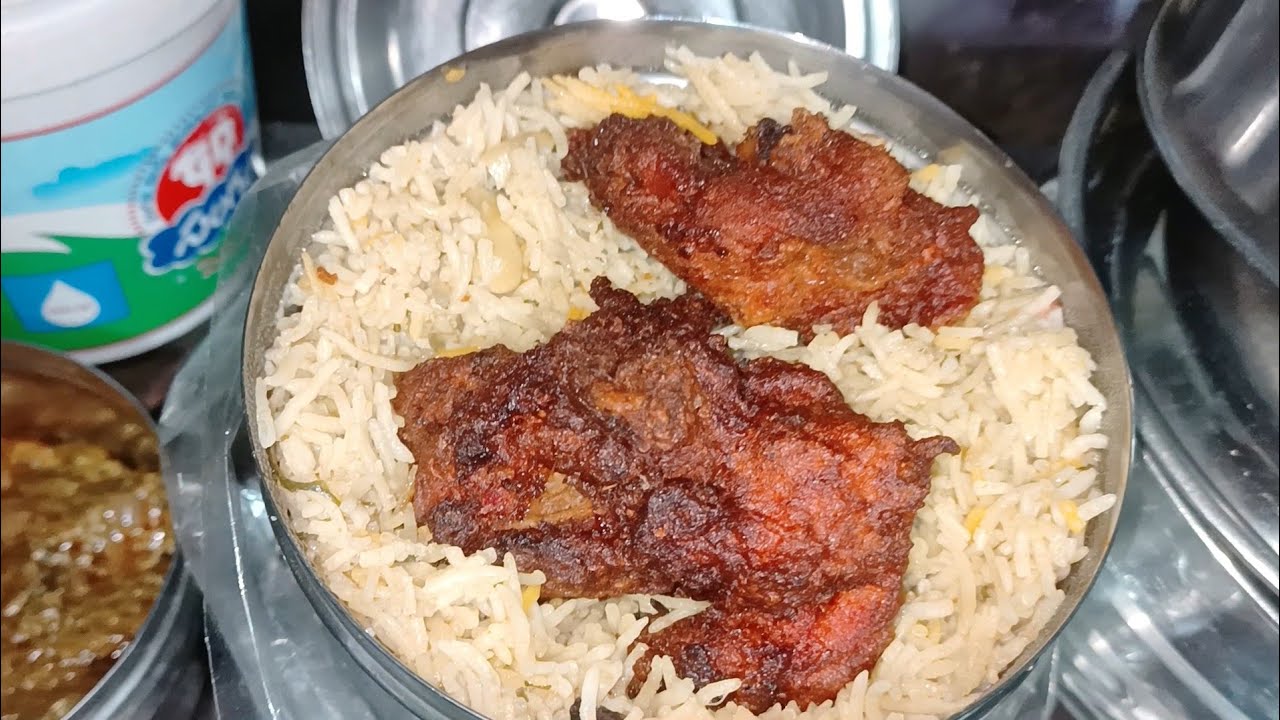 Today Special Dabba Biryani / Chicken Joint Fry / Bread Halwa 😋😋 - YouTube