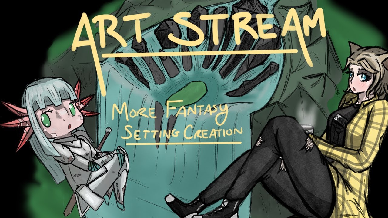 Trans Cat Girl Creates a Fantasy Setting! - Art Stream - YouTube