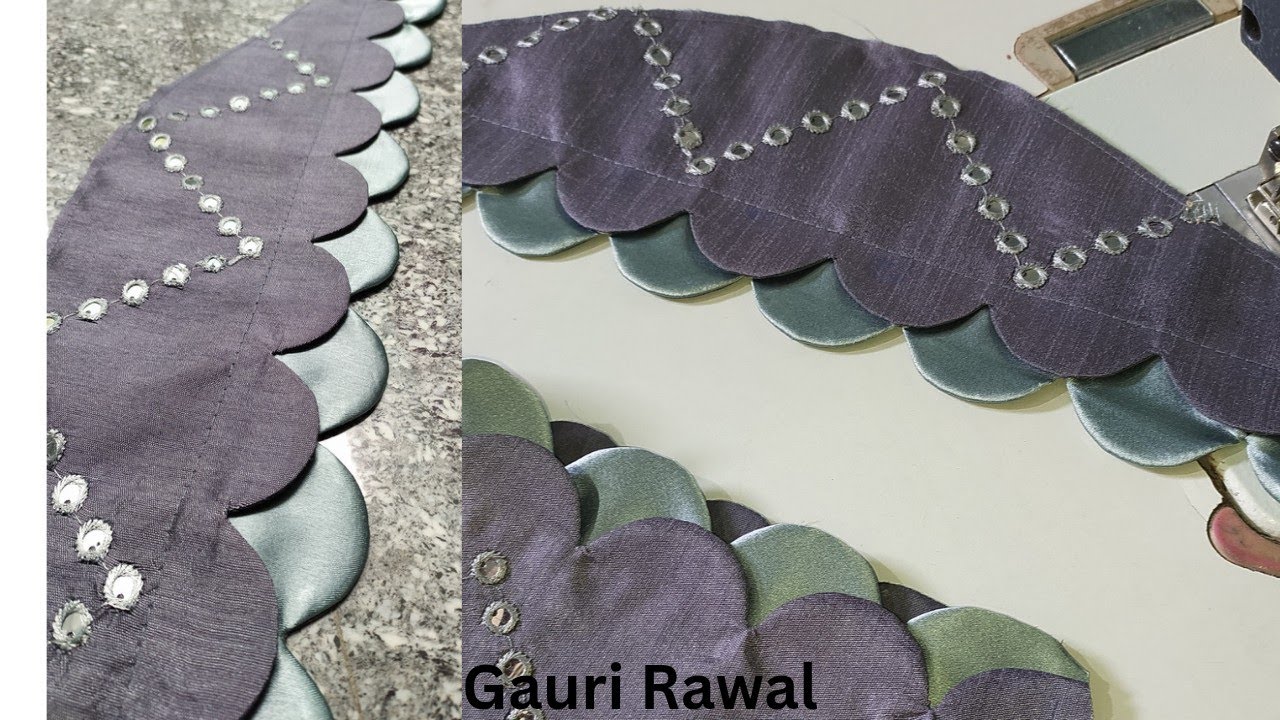 Simple Cutwork Sleeves Designs Cutting and Stitching.. Duble layer ...