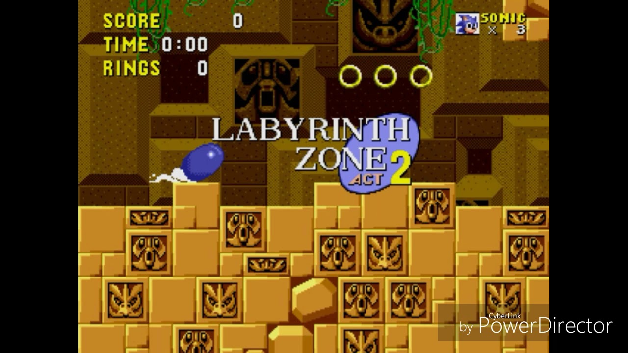 Playing sonic 1 labyrinth zone act 2 - YouTube