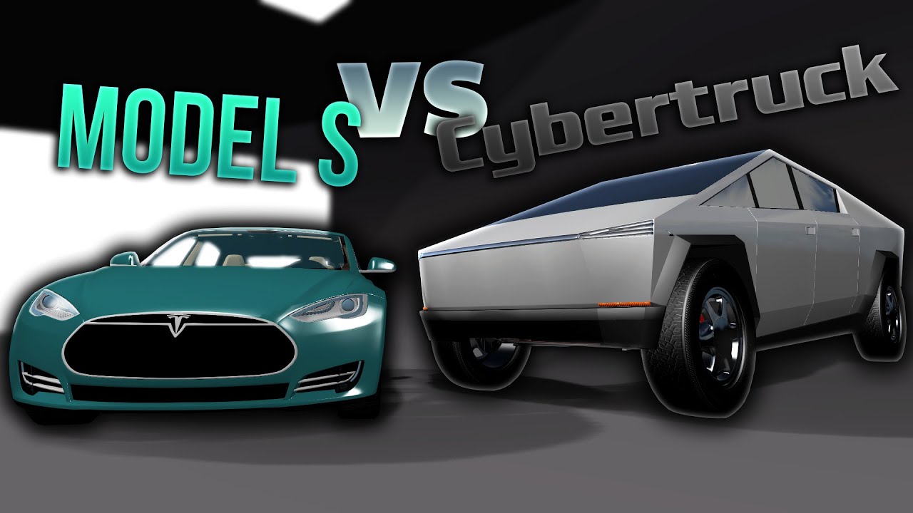 TESLA model S x TESLA cybertruck! BeamNG.drive - YouTube