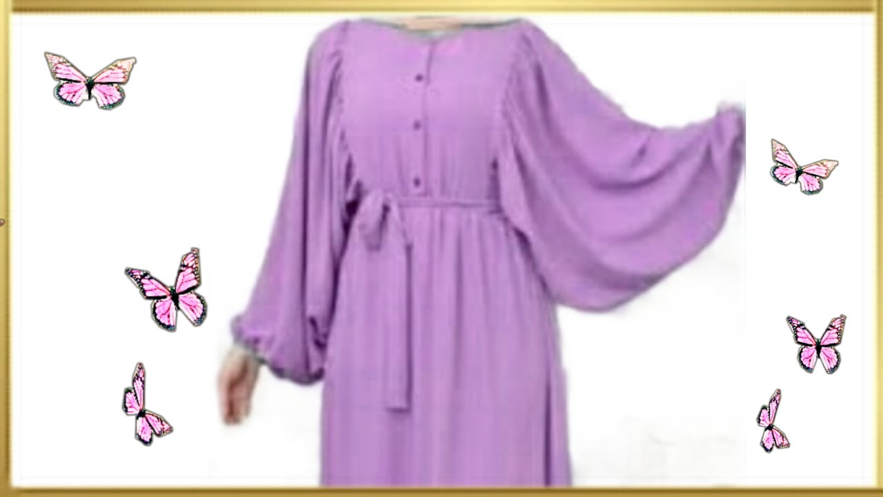 باترون فستان واسع بكم بكشكشه للوسط وتنفيذه بسهوله. - YouTube