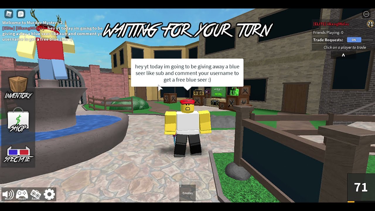 Roblox Mm2/Murder Mystery 2 Give Away Blue Seer Read Description - YouTube
