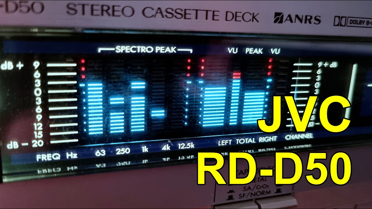 1982 JVC KD-D50 stereo cassette deck with VFD spectrum analyser - YouTube