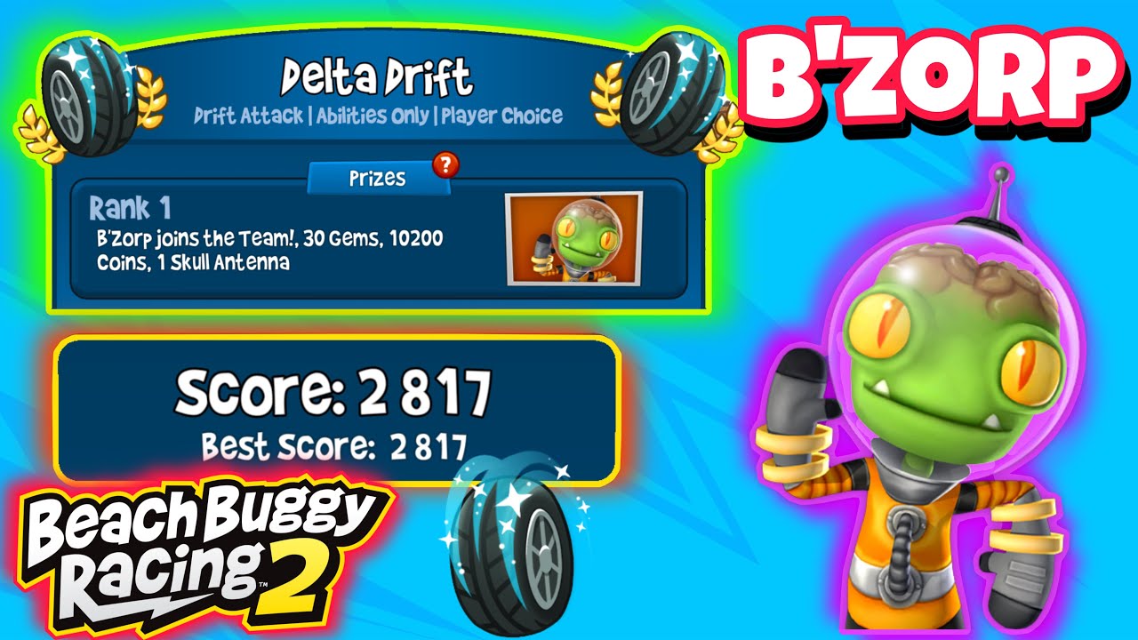 Delta Drift 🛞💨| B'Zorp 🛰️Prize | X-strem🦊+ Mikka🦩| Beach Buggy Racing 2 🏖🏁| BB Racing 2 - YouTube
