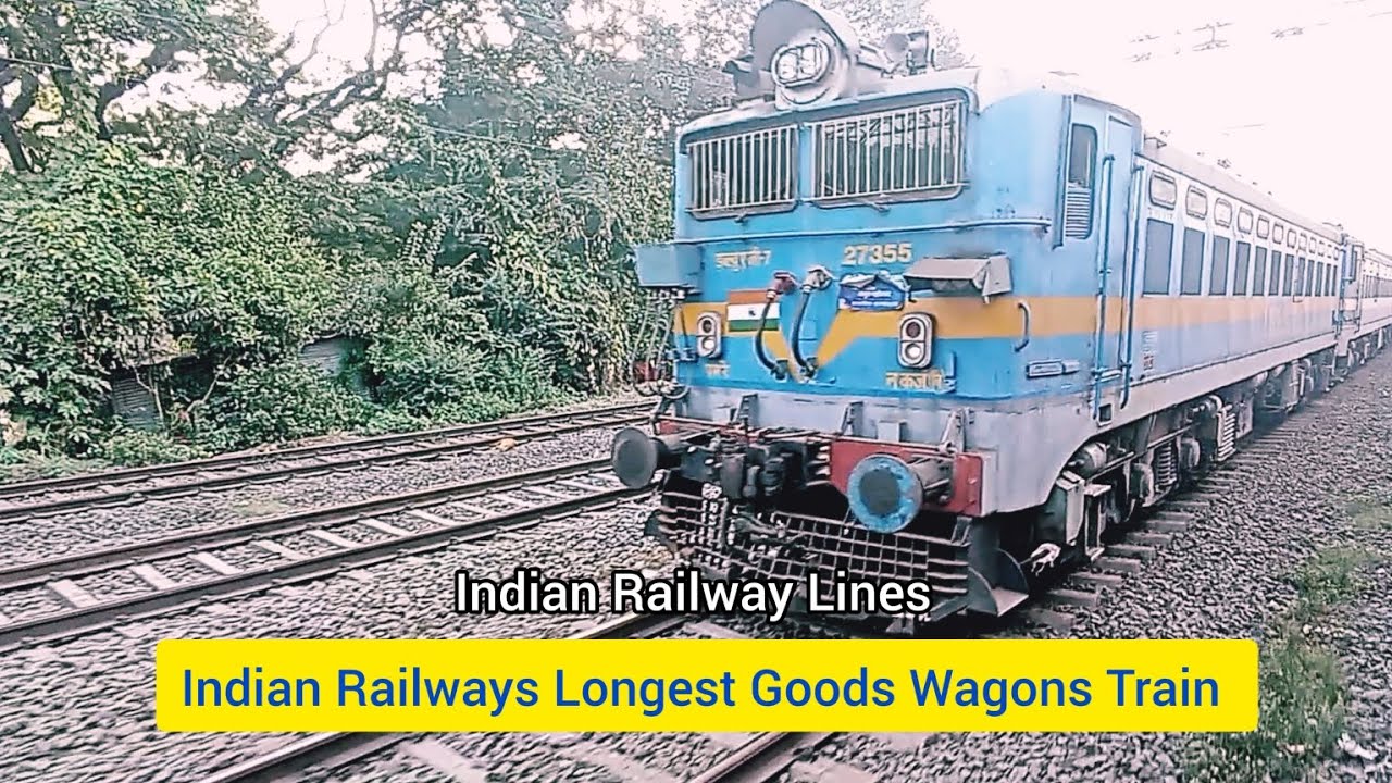 Most Powerful Twin WAG 7 Locomotives & Indian Railways Longest Goods ...