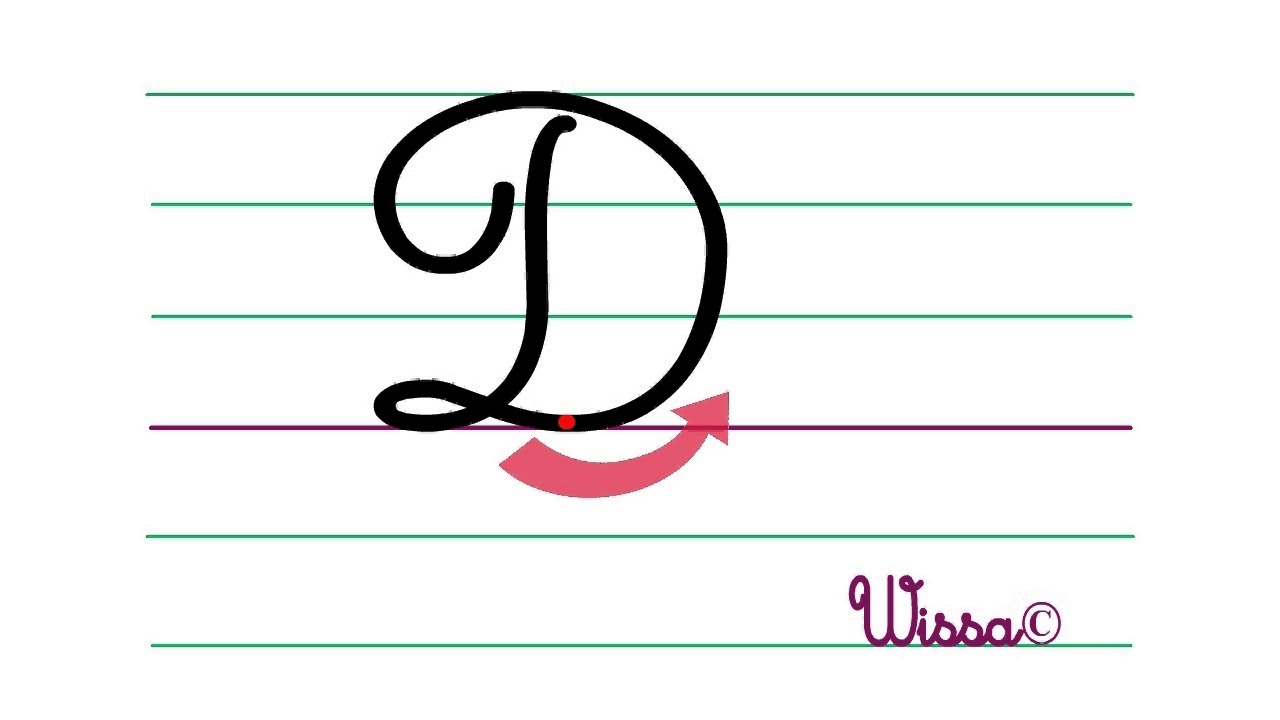 D En Majuscule Cursive D Majuscule Cursive : Apprendre à écrire La