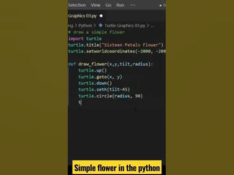 How to Draw a Simple Flower in Python #shorts - YouTube