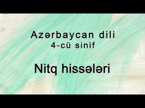 Azərbaycan dili - Nitq hissələri