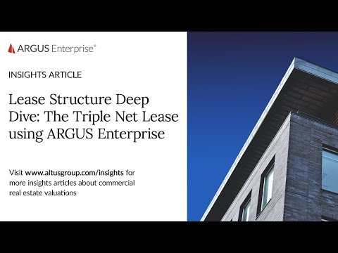Video : Lease Structure Deep Dive: The Triple Net Lease using ARGUS ...