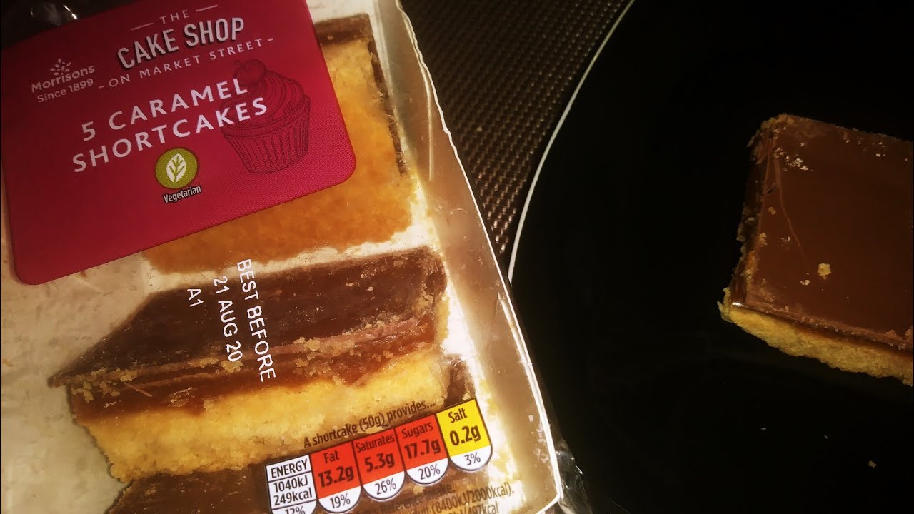 Morrison's the cake shop caramel short cakes review - YouTube