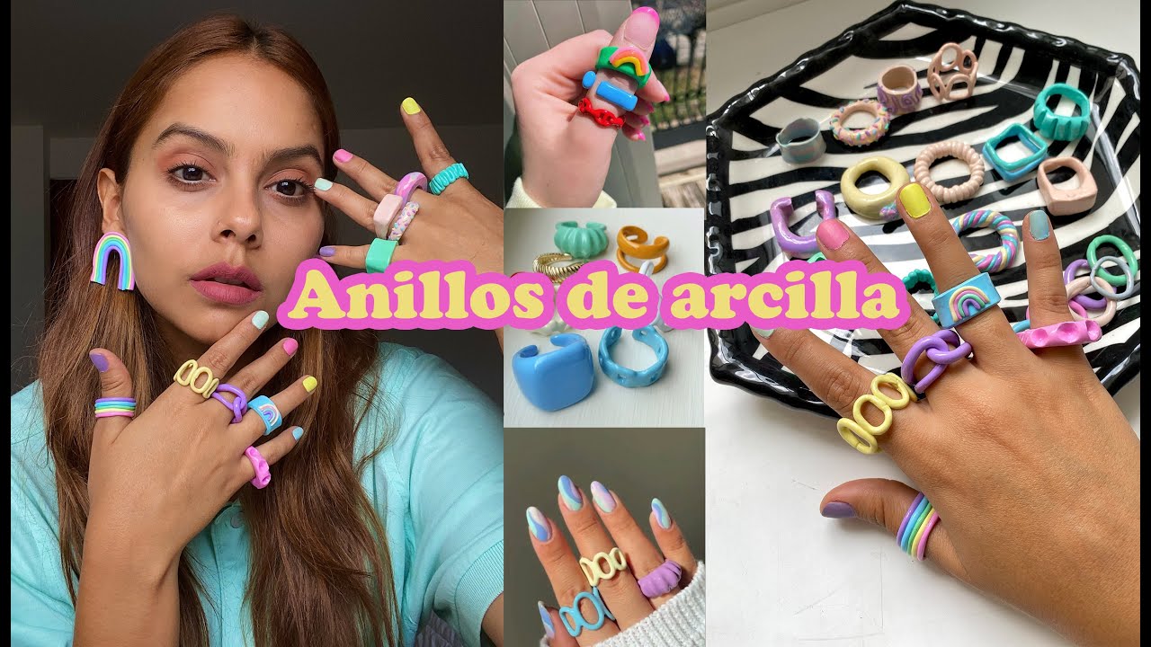 DIY Anillos de arcilla aesthetic | estilo Pinterest - YouTube