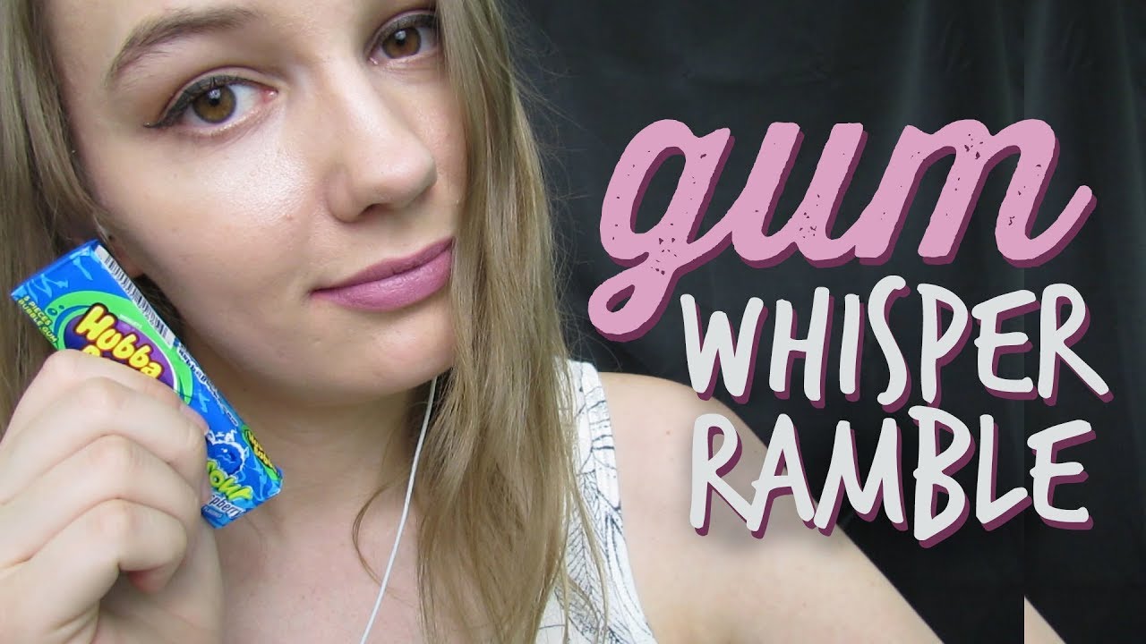 ASMR Gum Chewing & SUPER Close Whispering 💦 - YouTube