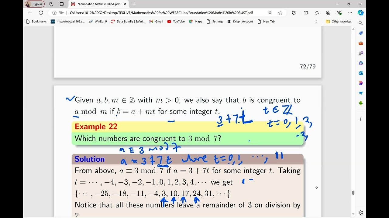 Lecture 32 - Modular Arithmetic Implemented In Rust - YouTube