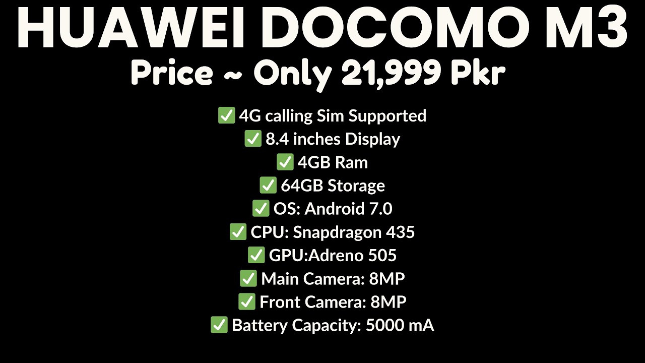 Huawei M3 CPU: Snapdragon 435 GPU Adreno 505 4GB/64GB PUBG Mobile ...