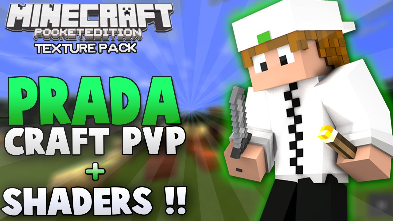 PRADACRAFT 64X64+SHADERS TEXTURA !!! - Minecraft Pe 0.12.1 - YouTube