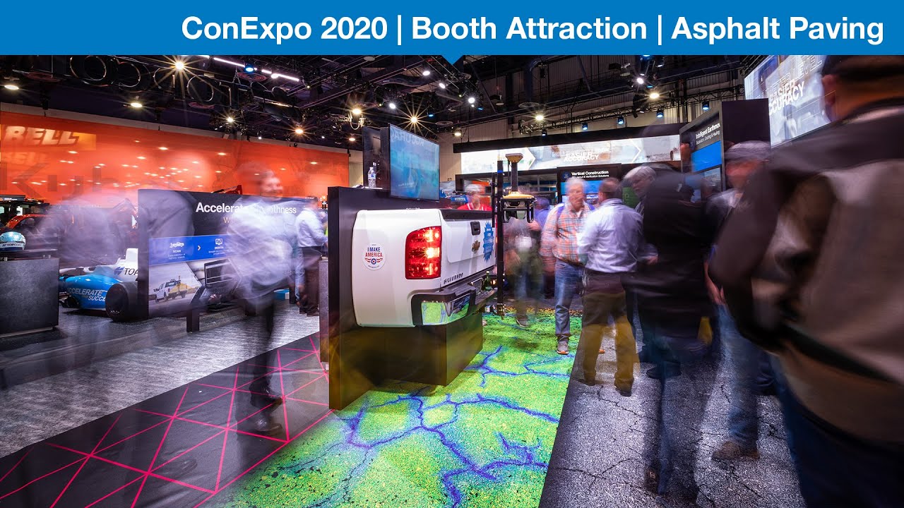 ConExpo 2020 - Booth Attractions - Asphalt Paving - YouTube