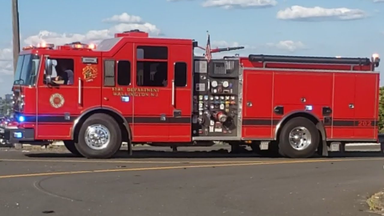 Wallington NJ Fire Department Engine 202 Responding 6-24-20 - YouTube