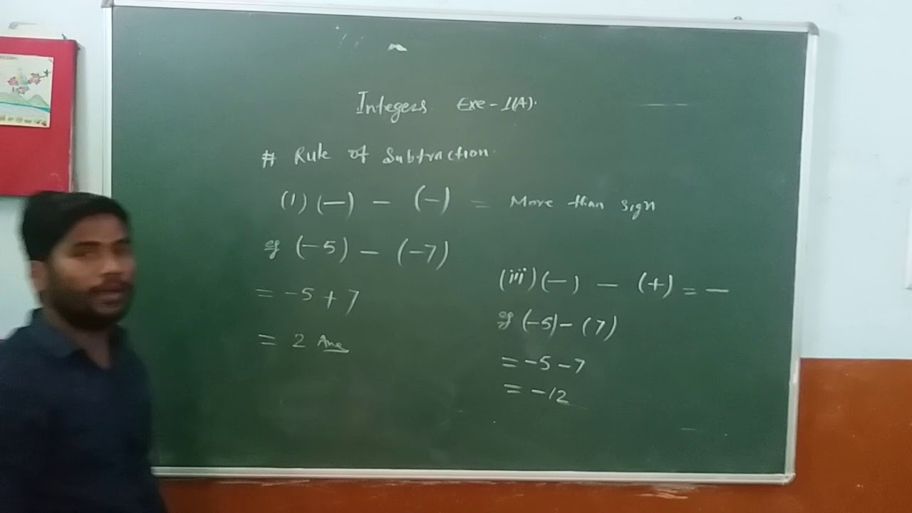 MATHS CLASS -VII (INTEGERS EX 1A PART 2) - YouTube