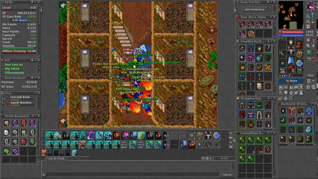 Tibia Funera - Hellgate Fight - YouTube