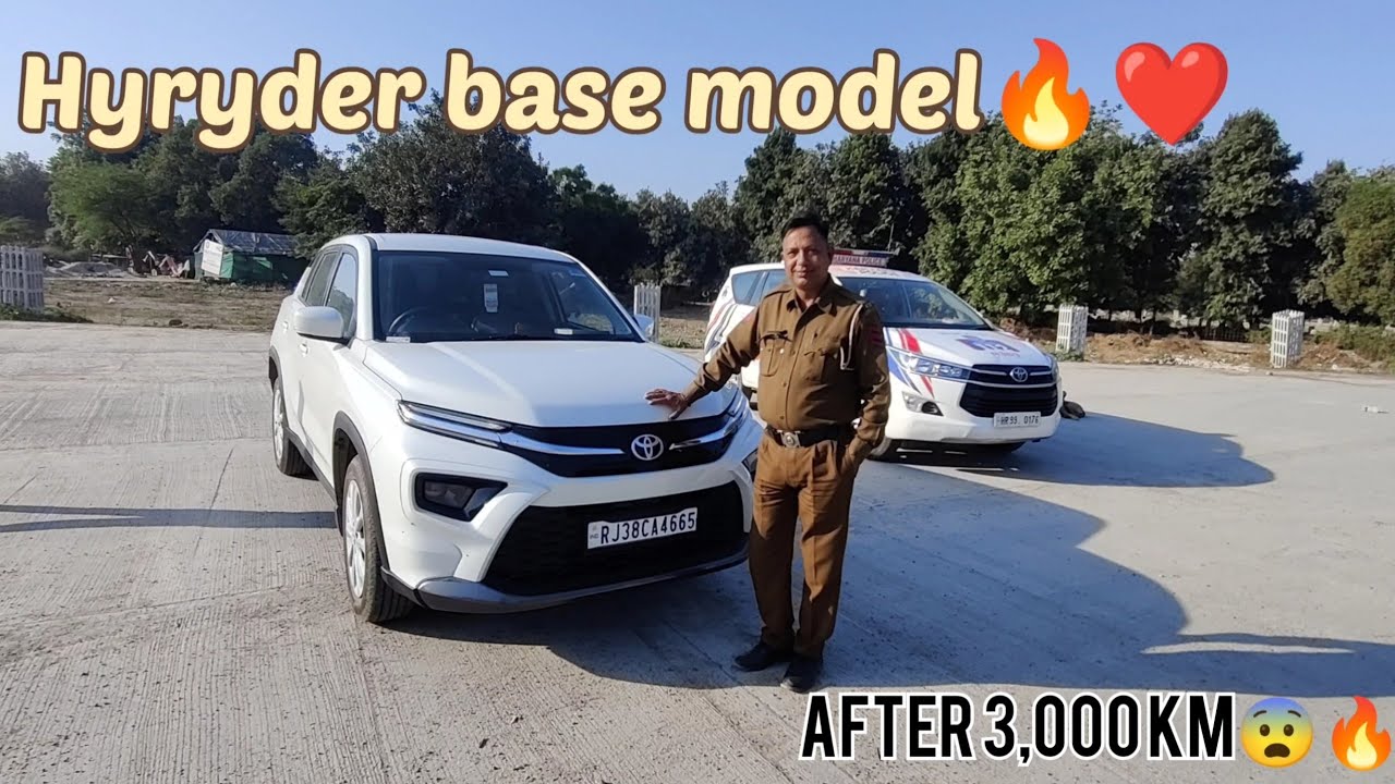 Toyota hyryder base review after 3,000KM🥵|Toyota hyryder e Variant ...