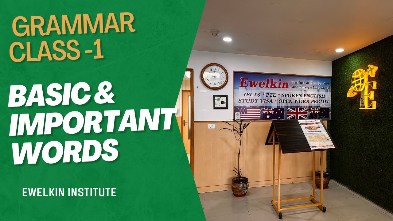Basic Grammar Class - 1 - YouTube