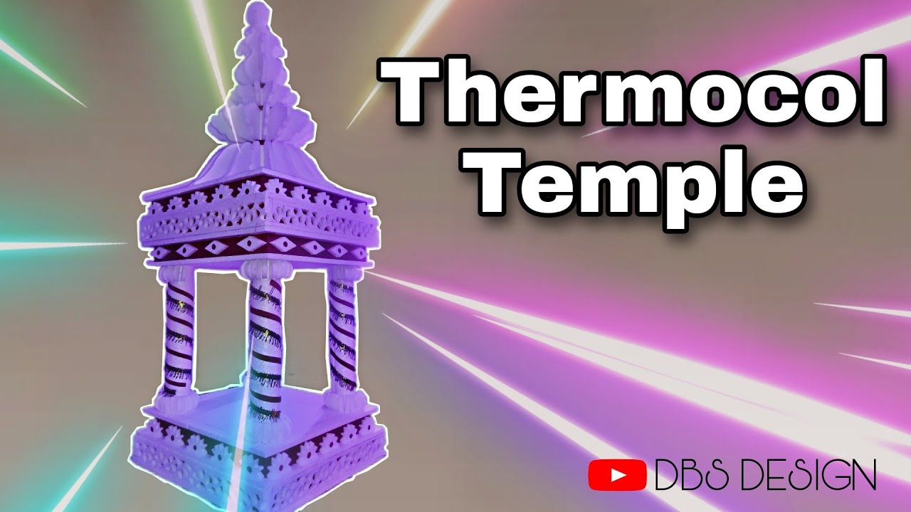 Thermocol temple | Easy thermocol temple making at home | DIY thermocol ...