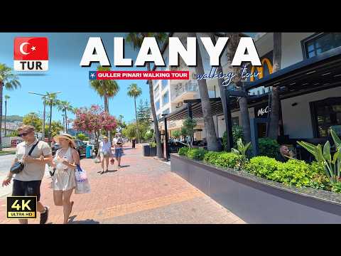 Alanya Turkey 🇹🇷 Güller Pınarı Walking Tour | Beautiful Streets, Local Atmosphere | Antalya Türkiye