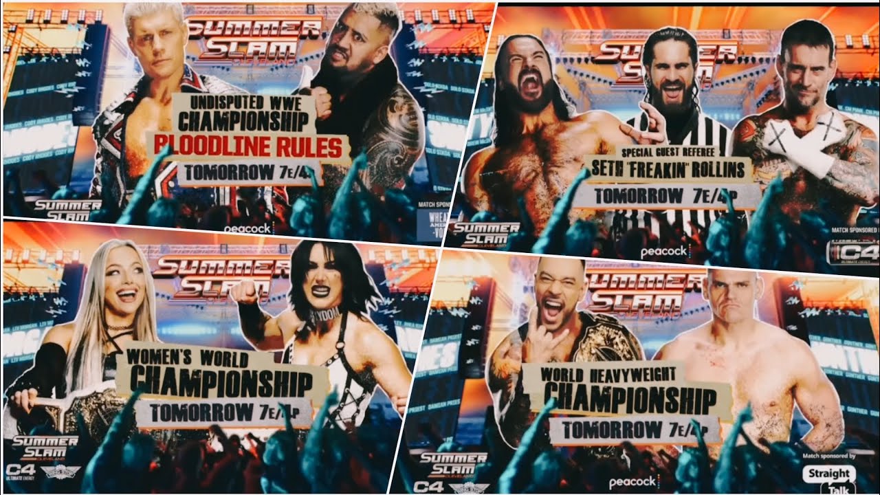 SummerSlam Full Official Match Card with HD graphics | Full SummerSlam ...