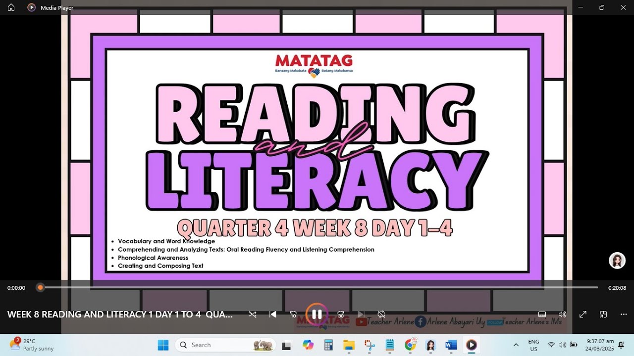 WEEK 8 READING AND LITERACY 1 DAY 1 TO 4 QUARTER 4 - YouTube