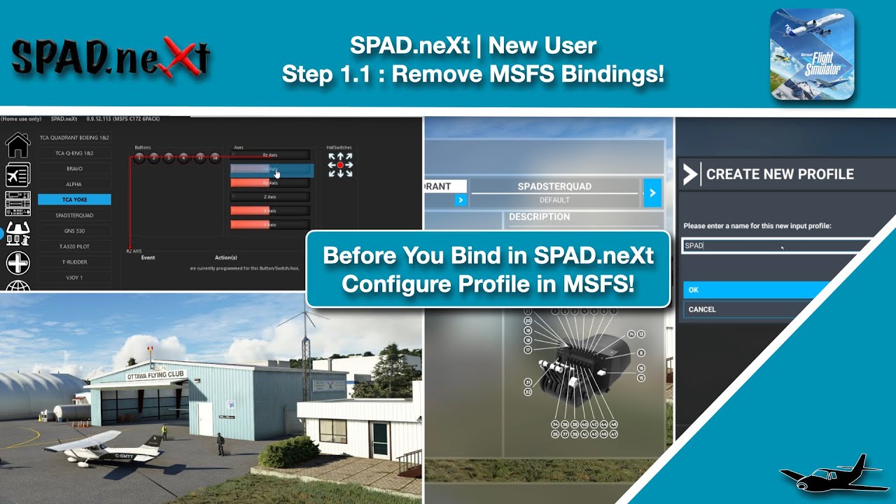 MSFS | SPAD.neXt | New User #1.1 | MSFS Profile Config Setp - YouTube