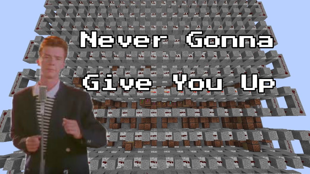 Never gonna give you up minecraft note block song - YouTube