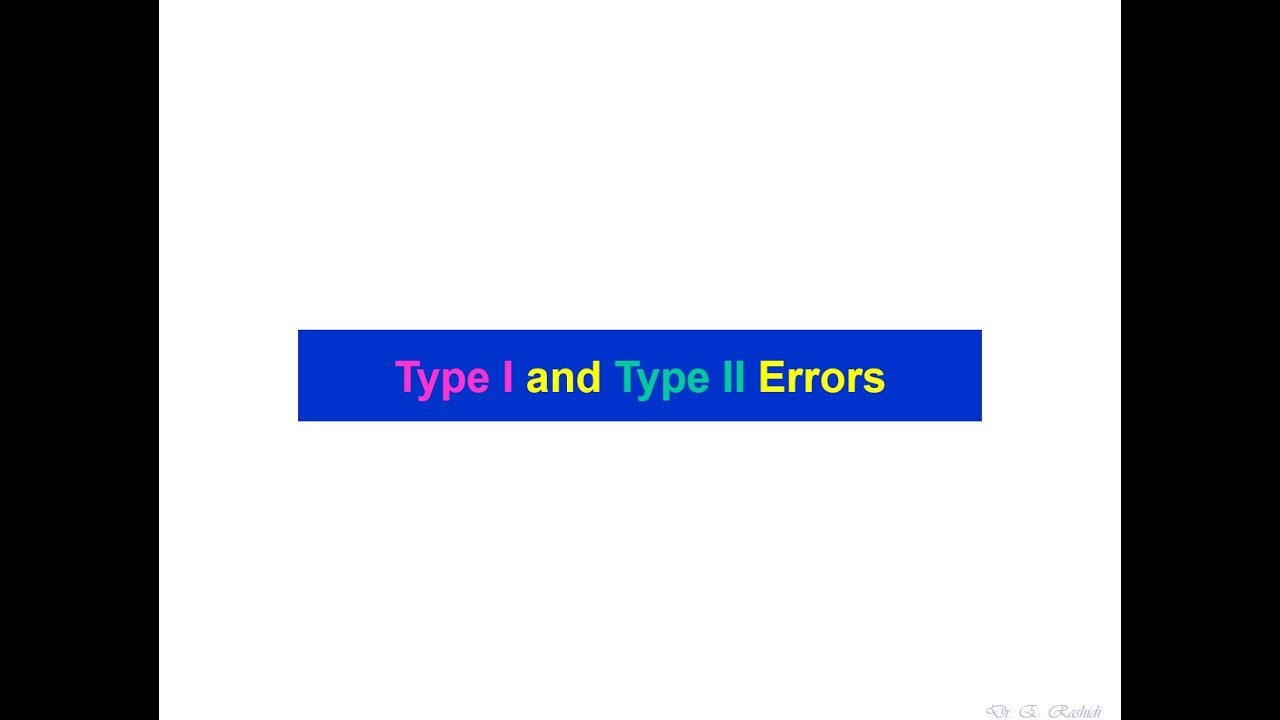 Type 1 and Type 2 Errors in Hypothesis Testing - YouTube